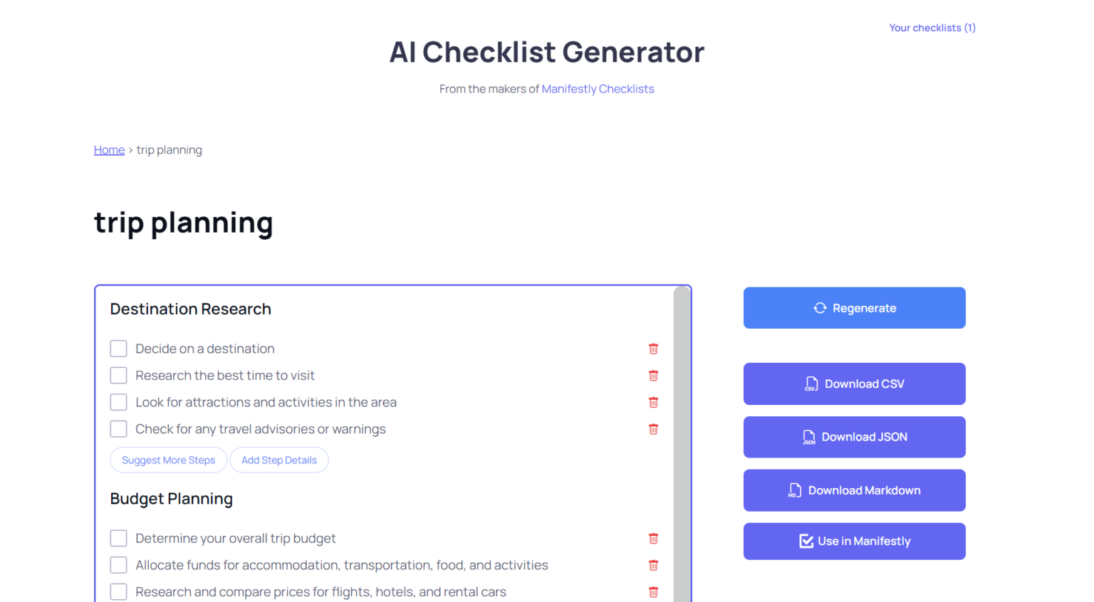 AI Checklist Generator: Automatische To-Do-Listen per KI – OSKAR.TOOLS